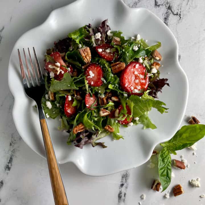 Strawberry Spring Salad with Pecans and Feta - Danas Table