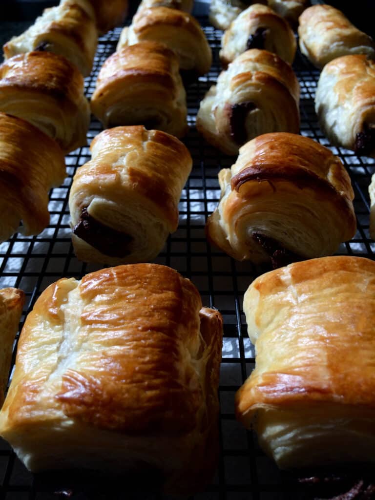 Mini Chocolate Croissants with Puff Pastry - Danas Table