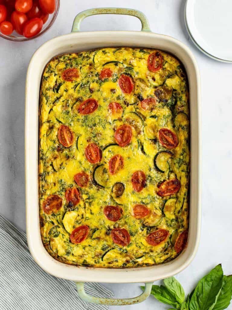 Italian Frittata with Zucchini and Tomato - Danas Table