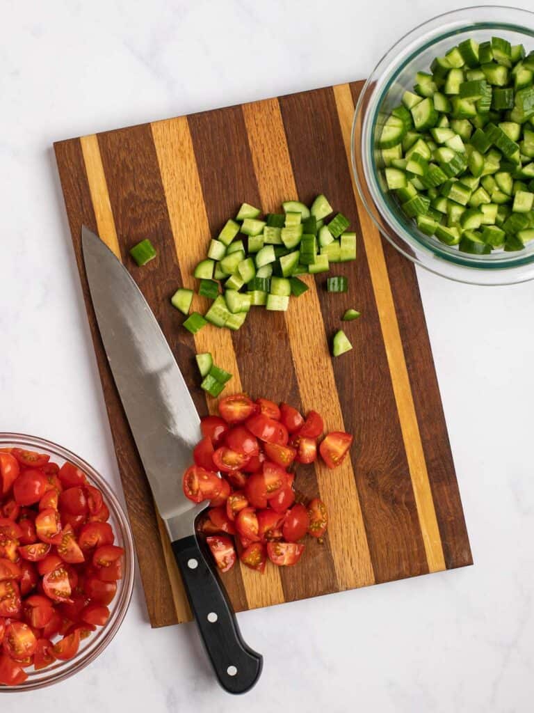 Israeli Salad Recipe with variations (Tomato Cucumber Salad) - Danas Table
