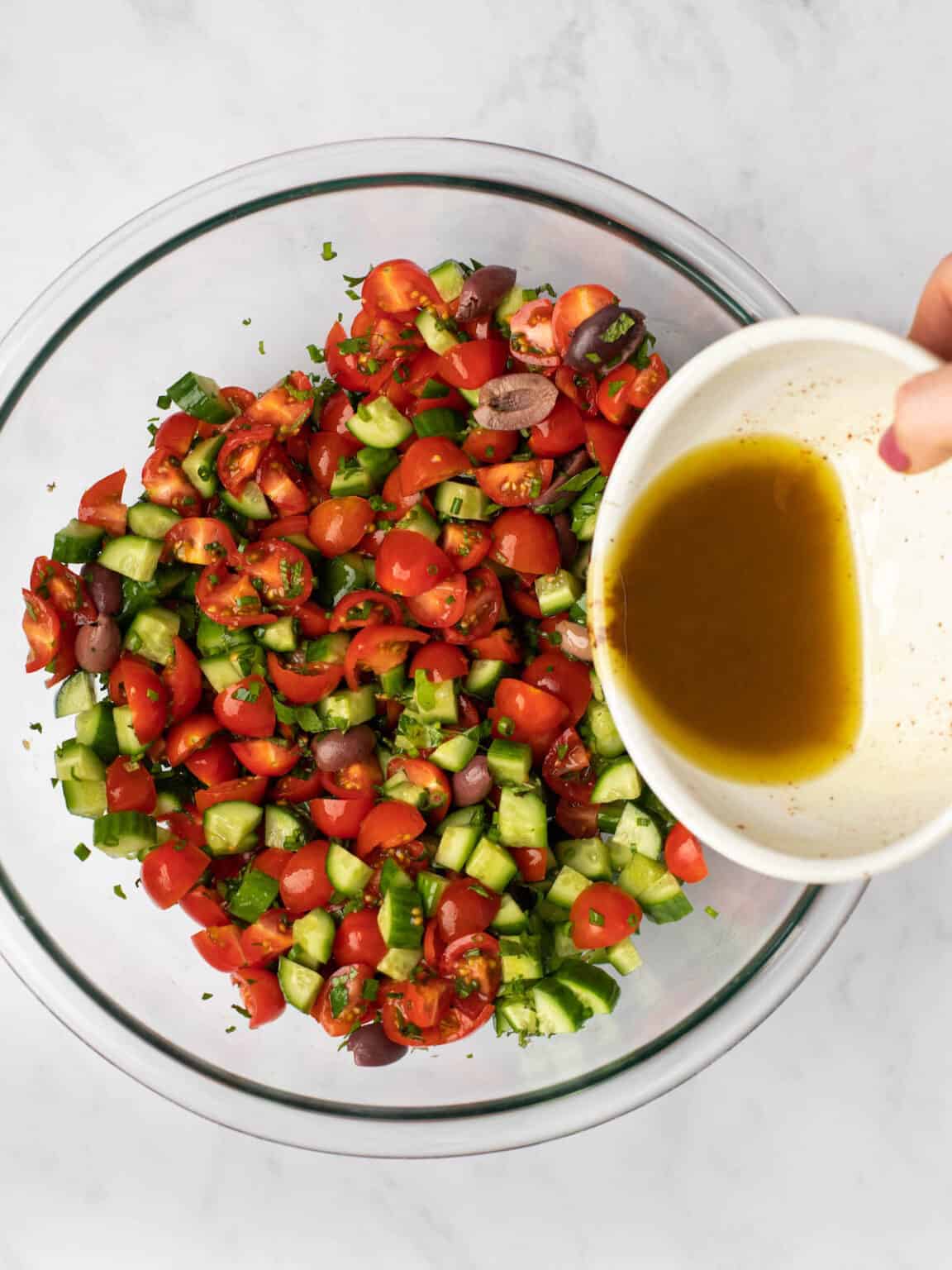 Israeli Salad Recipe with variations (Tomato Cucumber Salad) - Danas Table