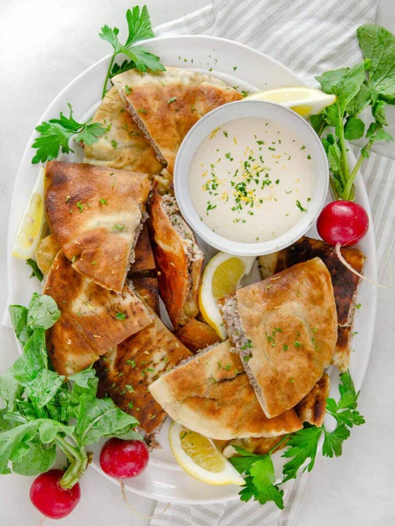 Arayes (Meat Stuffed Pitas) - Danas Table