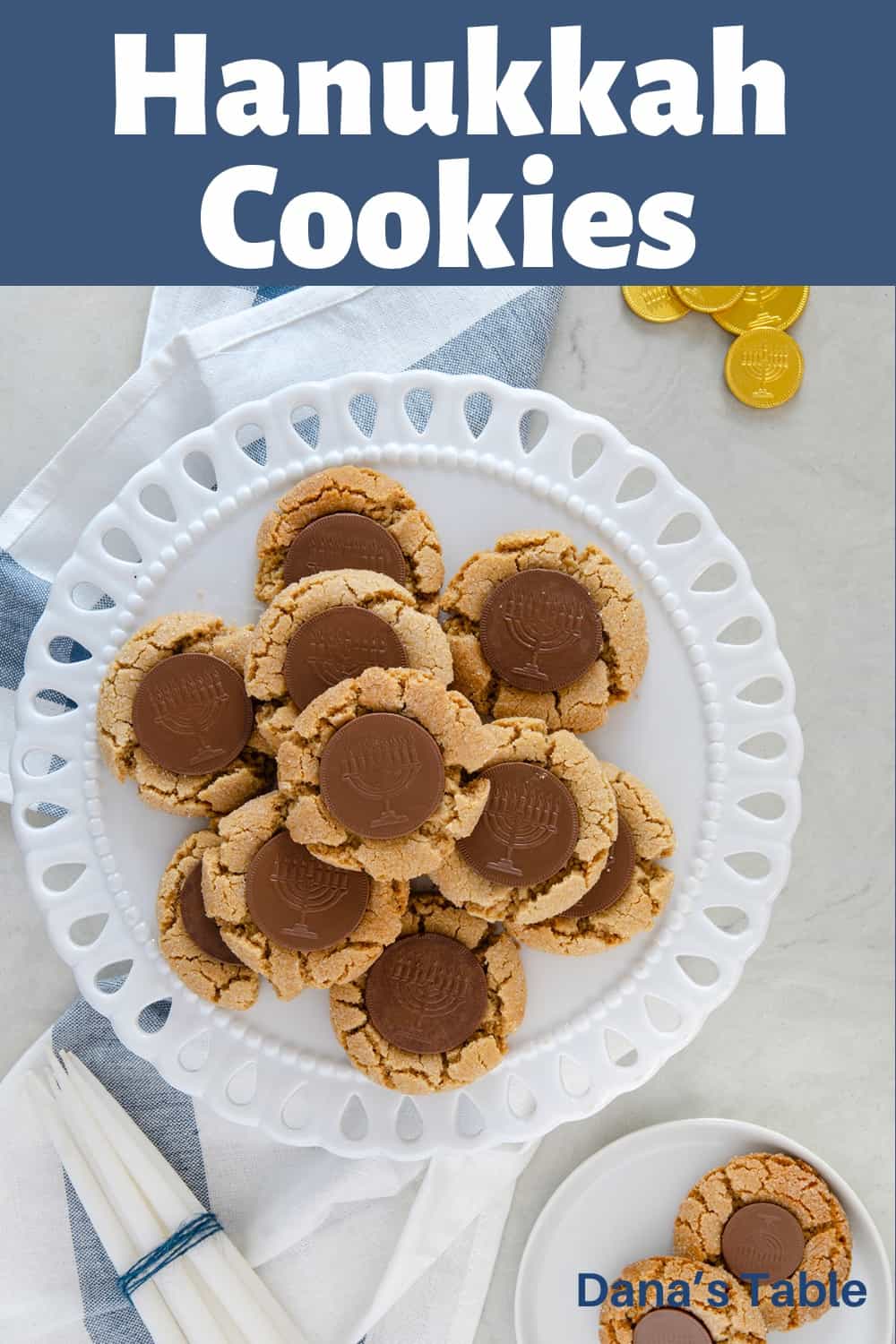 Peanut Butter and Chocolate Hanukah Cookies - Danas Table